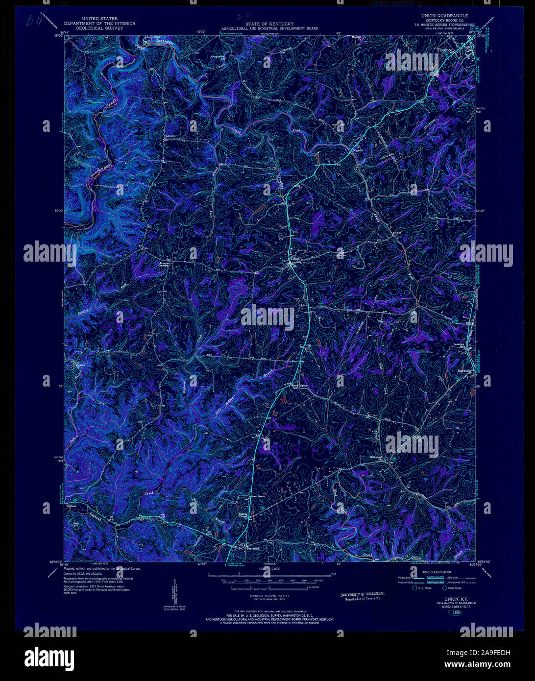 Union kentucky map hi-res stock photography and images - Alamy