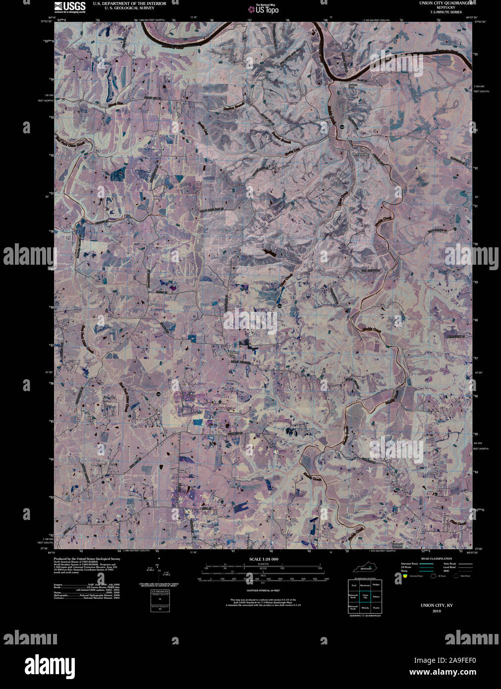 Union kentucky map hi-res stock photography and images - Alamy