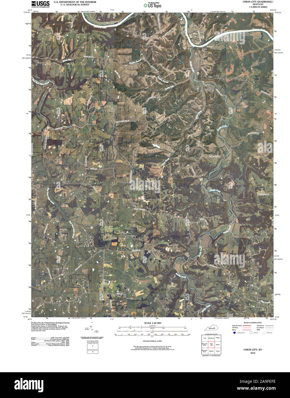 Union kentucky map hi-res stock photography and images - Alamy