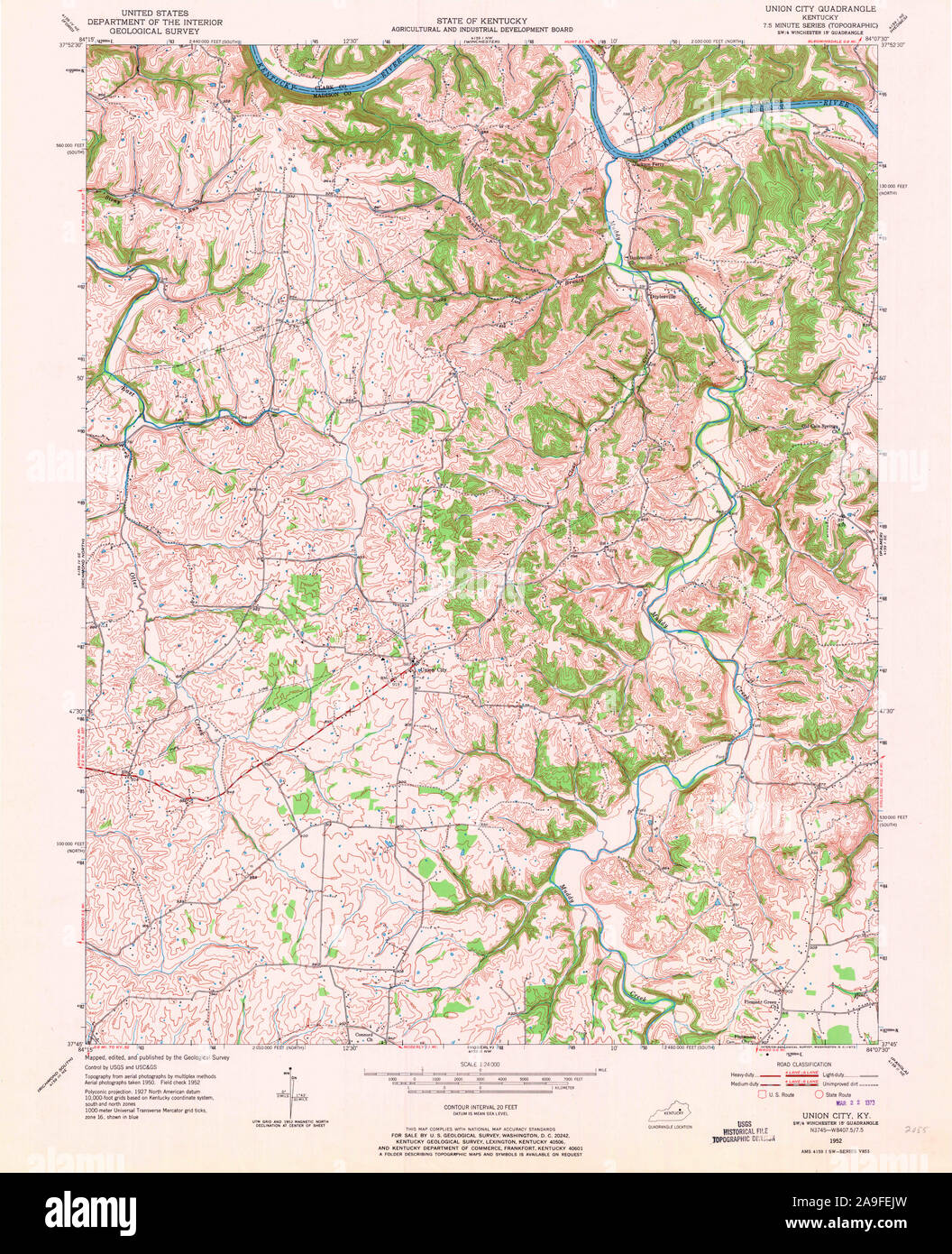 Union kentucky map hi-res stock photography and images - Alamy