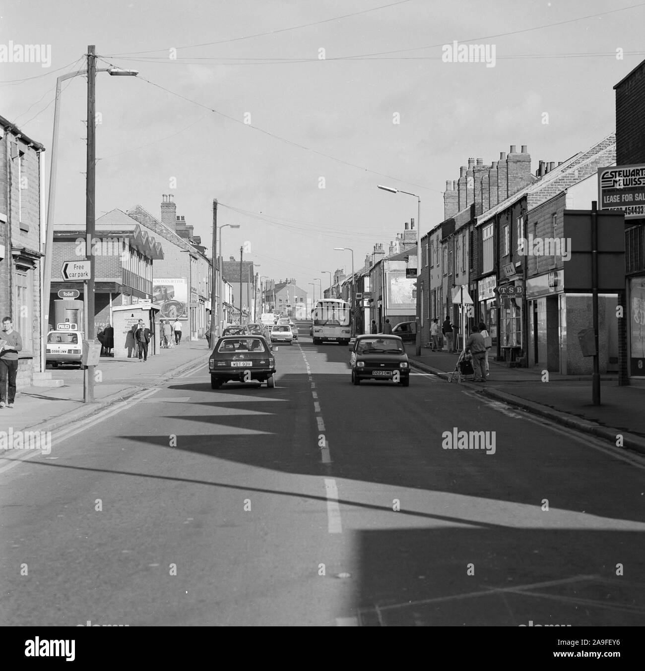 1987, the mining town of Featherstone, nr Wakefield, Northern England ...