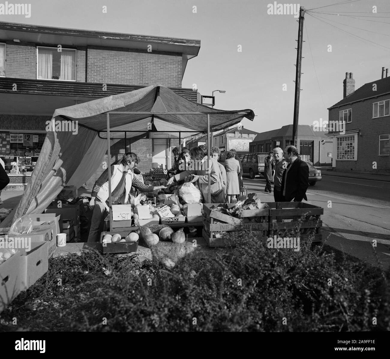 1987, the mining town of Featherstone, nr Wakefield, Northern England ...