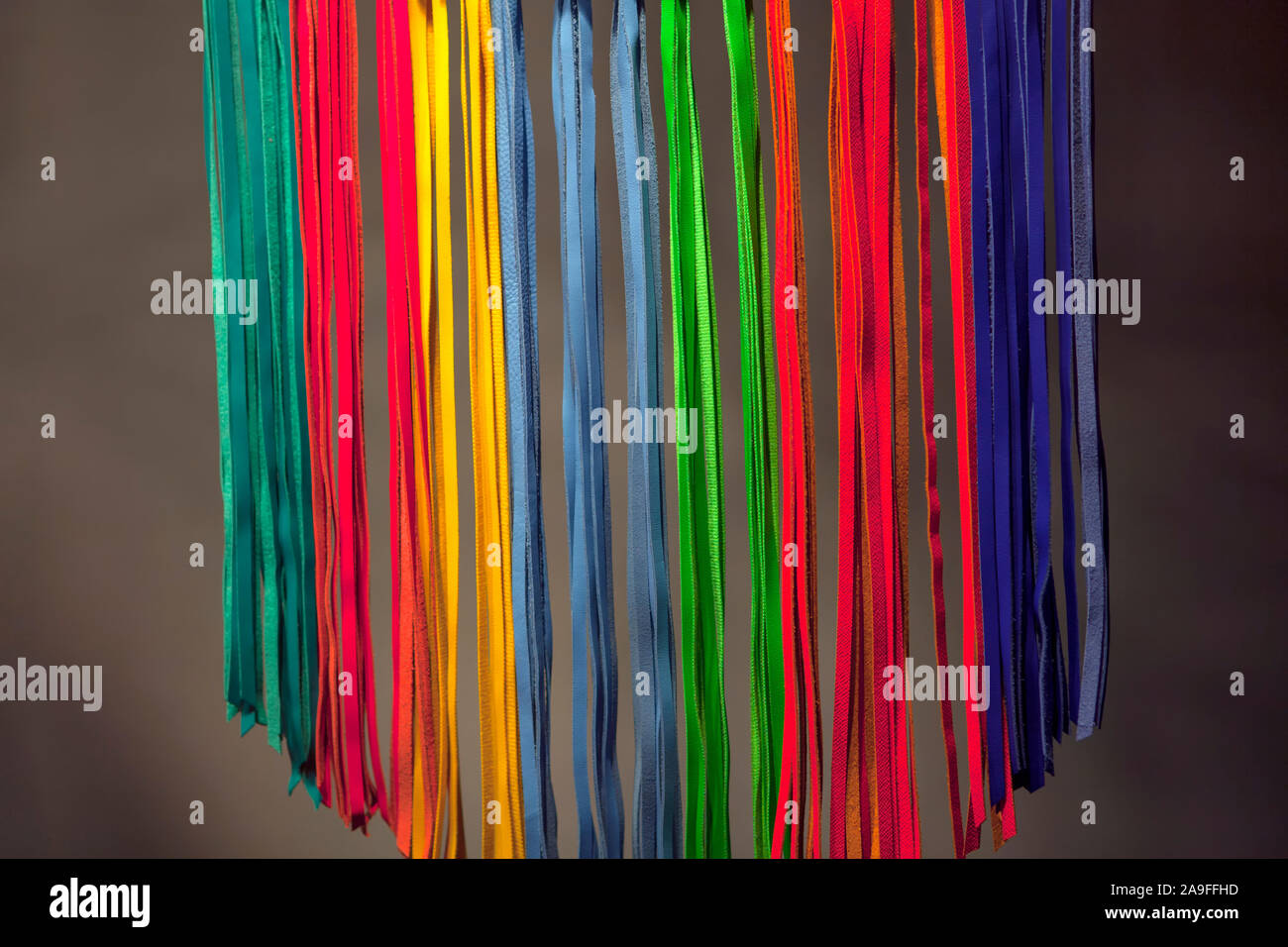 hanging ribbons of different colors Stock Photo - Alamy