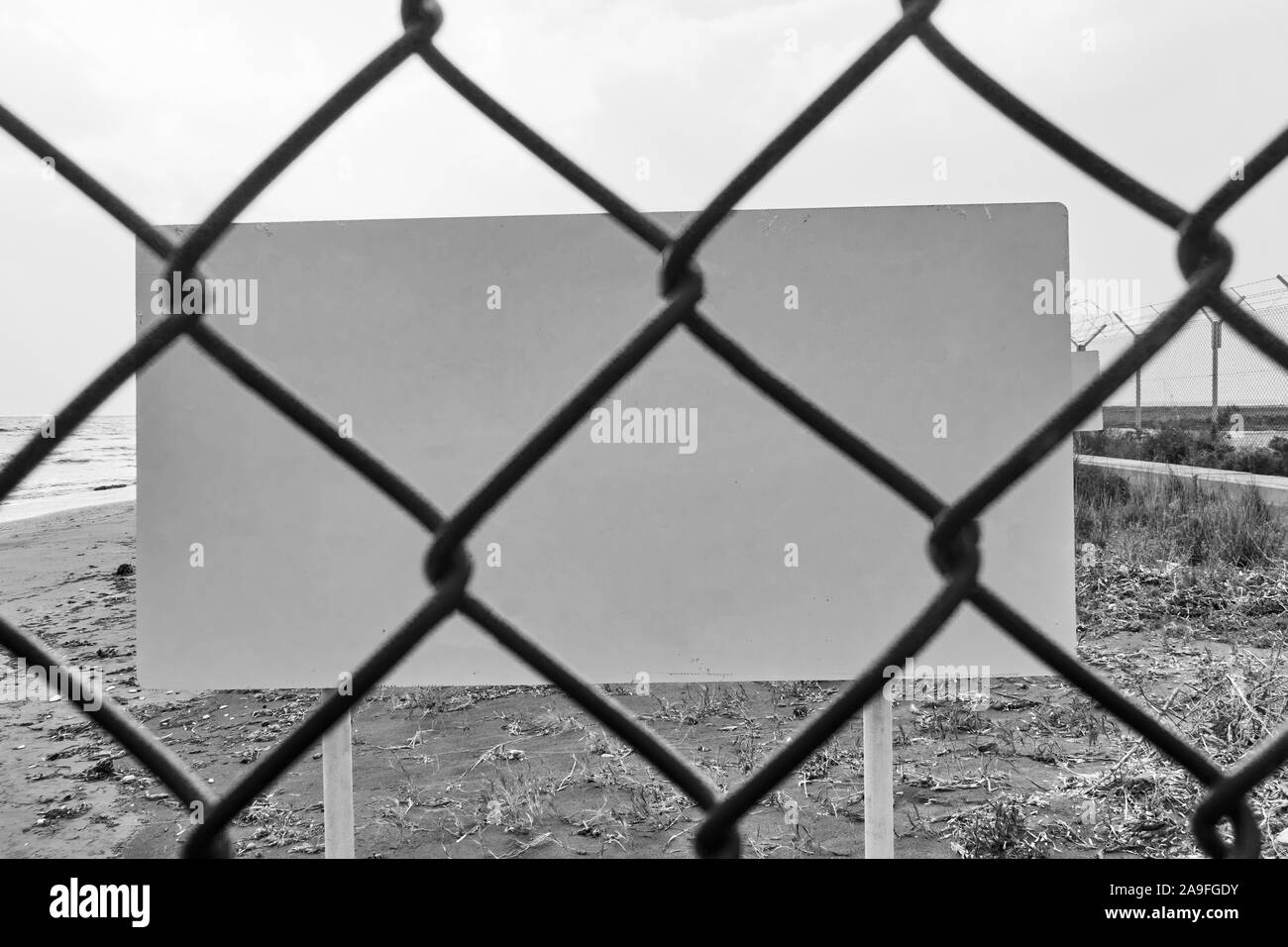 Hazard fence Black and White Stock Photos & Images - Alamy