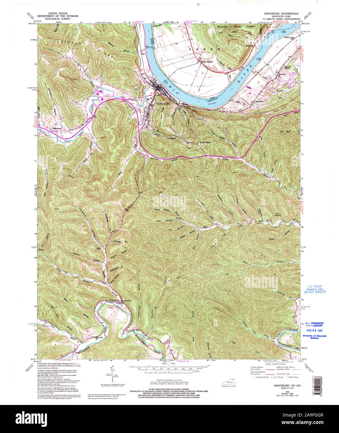 Map of vanceburg hi-res stock photography and images - Alamy