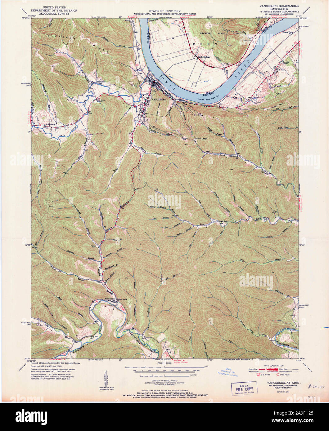 Map of vanceburg hi-res stock photography and images - Alamy
