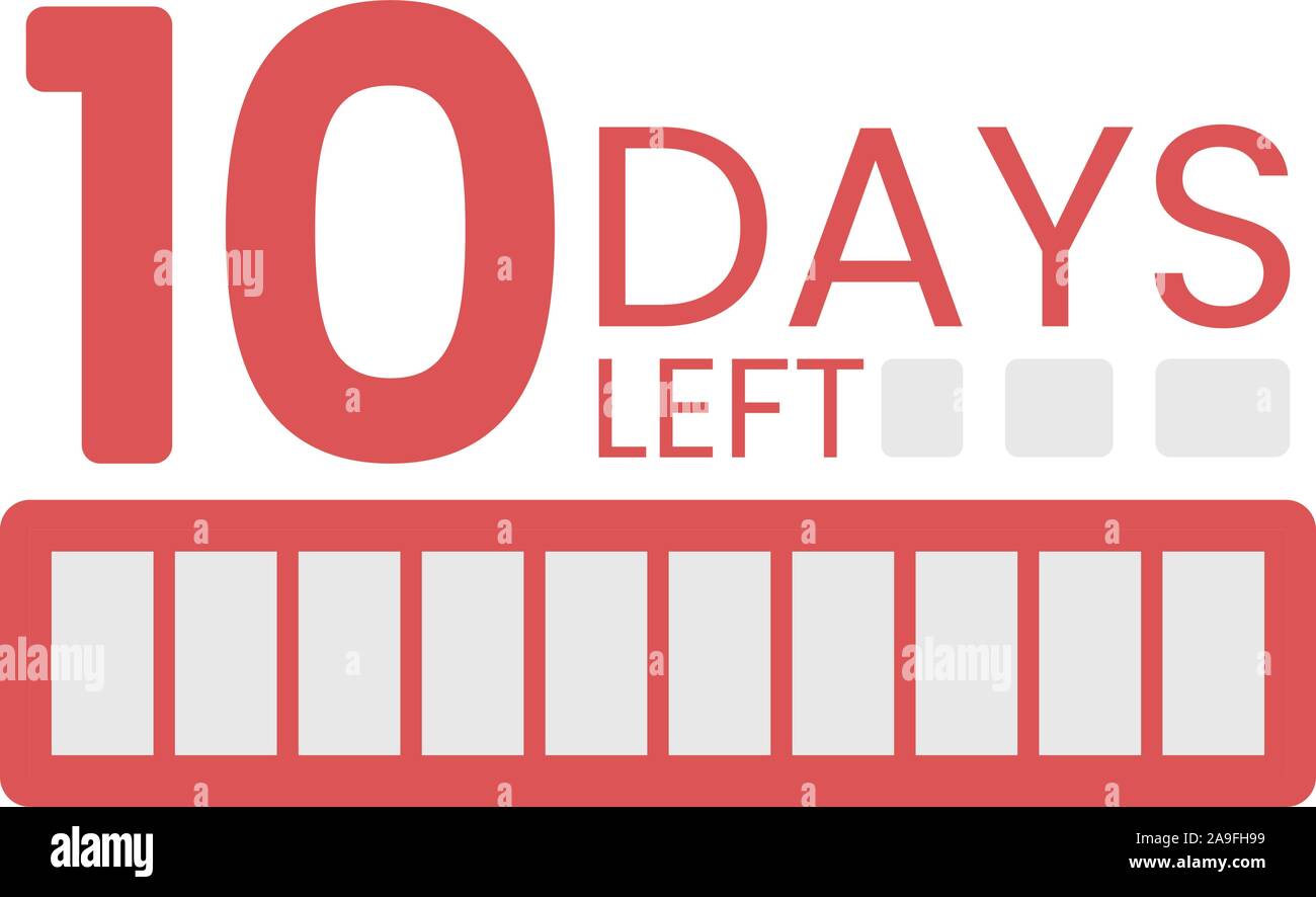 Sale banner with countdown - 10 numbers. Text days left with ...