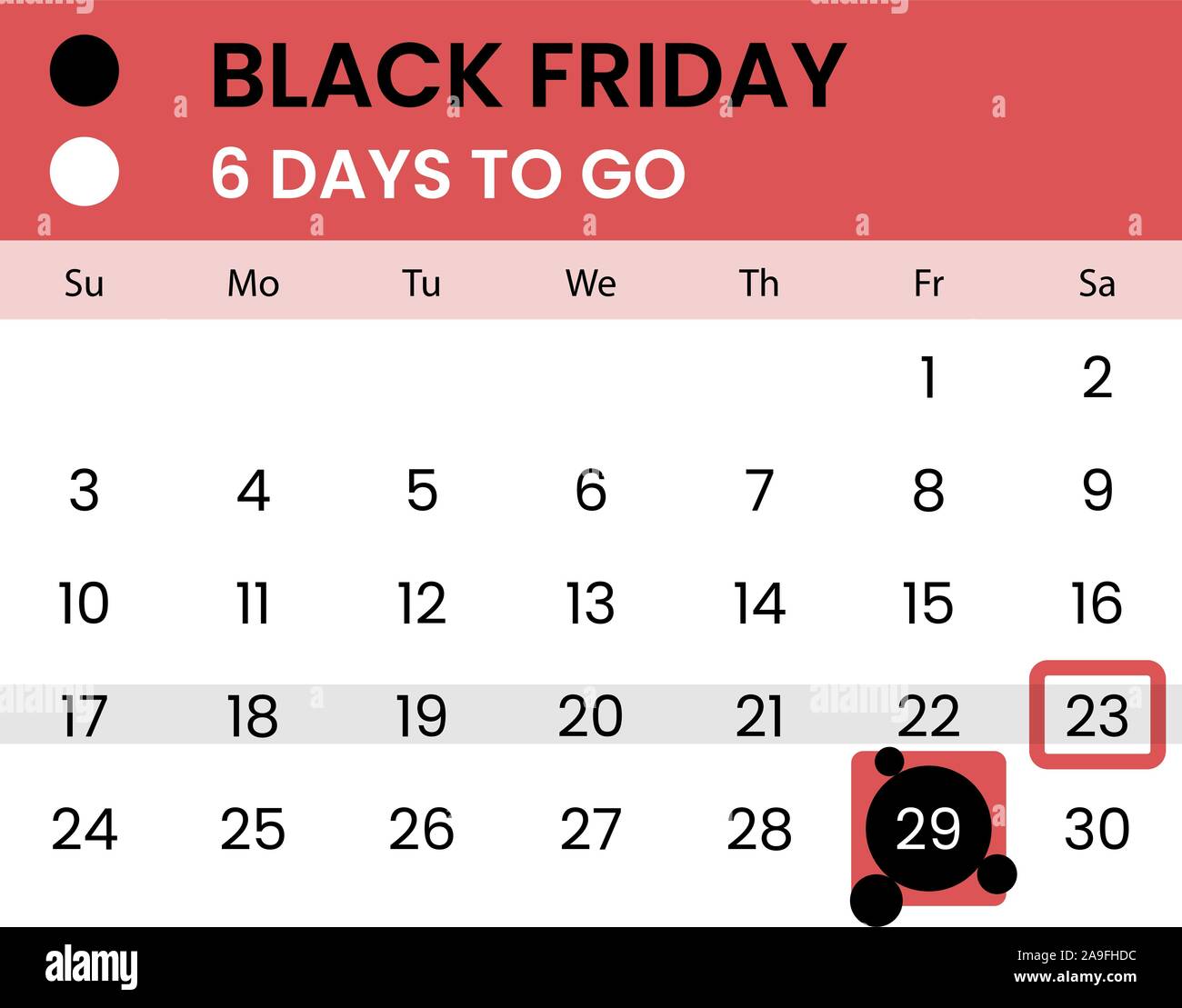 Calendar count down vector hi-res stock photography and images - Alamy