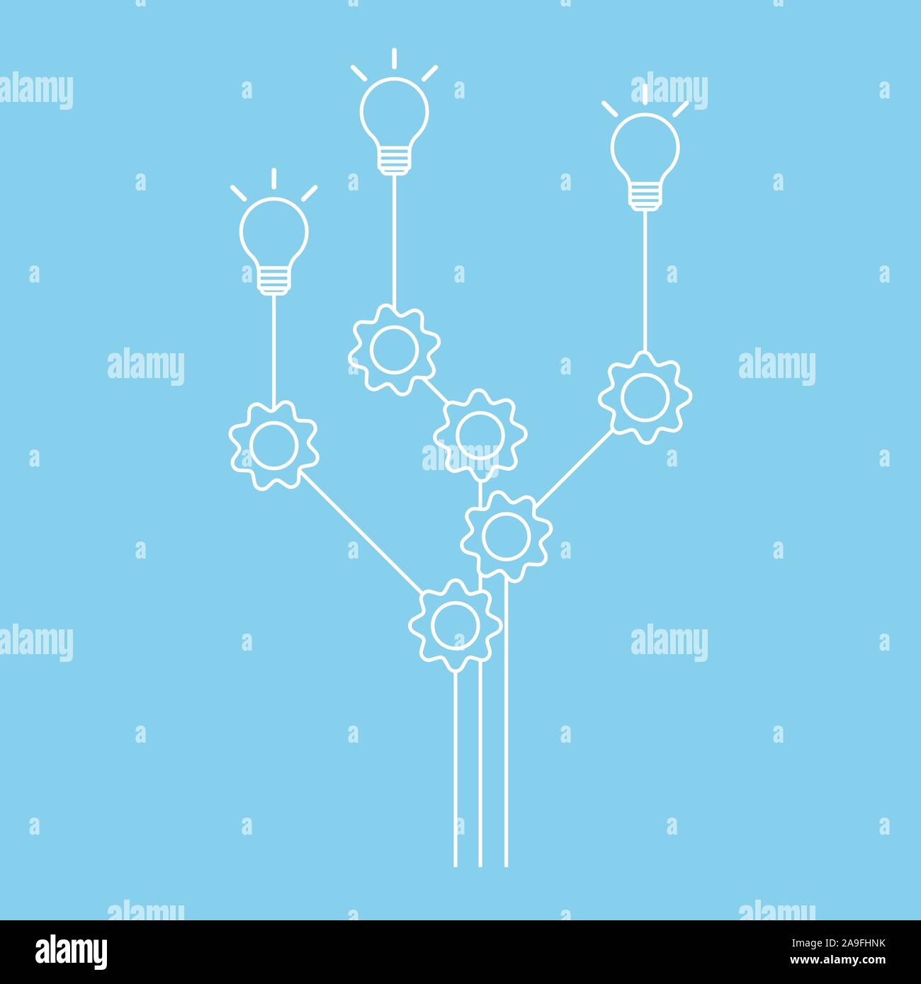 Cogs vector infographic Stock Vector Images - Alamy