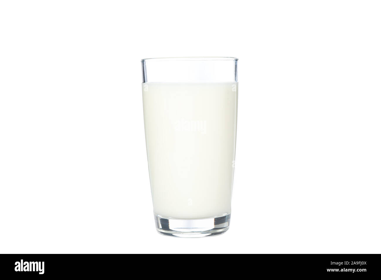 Glass with fresh milk isolated on white background Stock Photo - Alamy