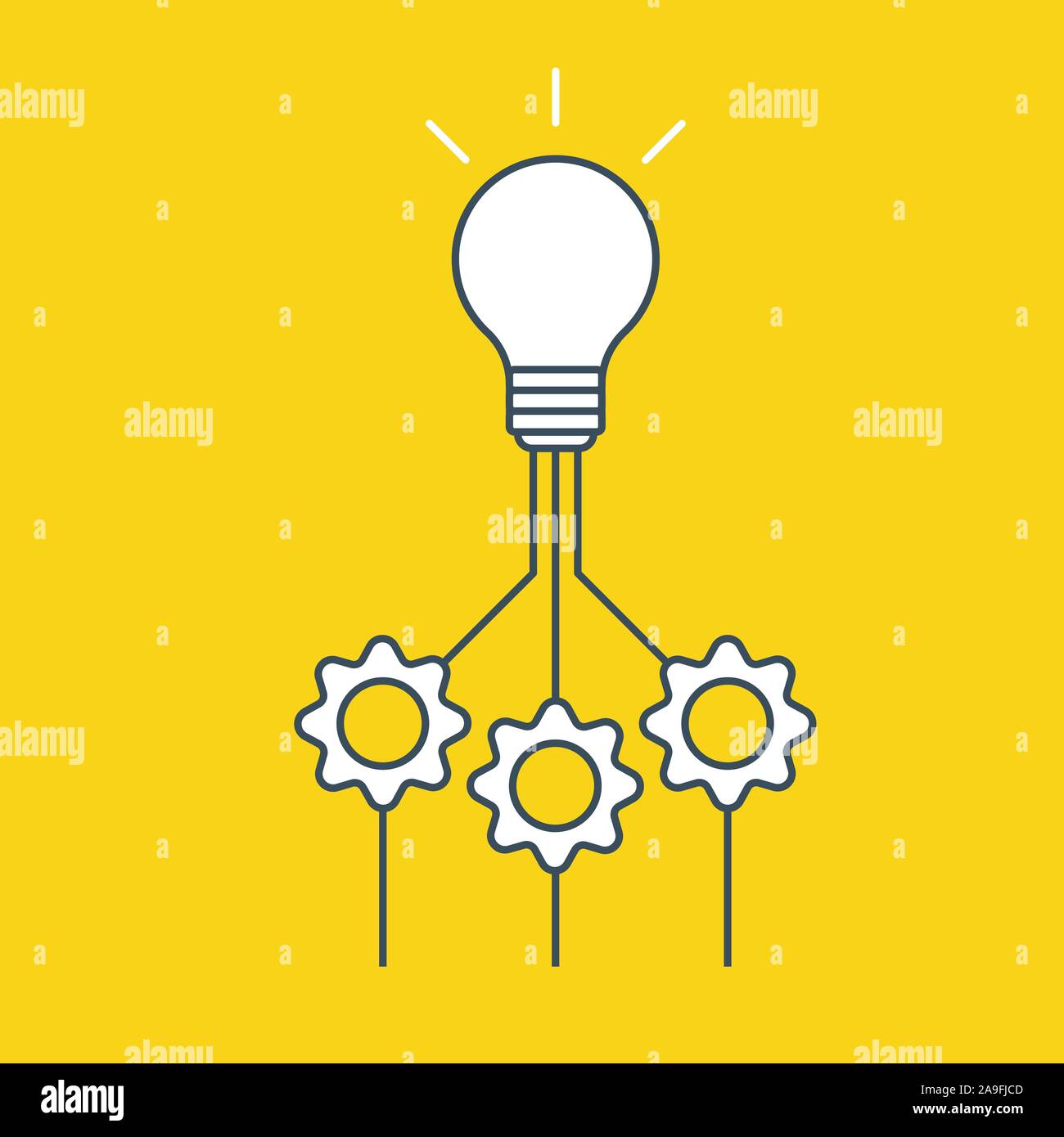 Cogs vector infographic Stock Vector Images - Alamy