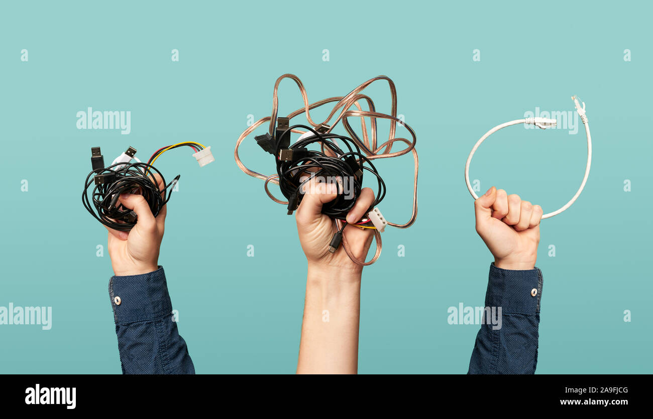 Intertwined wires hi-res stock photography and images - Alamy