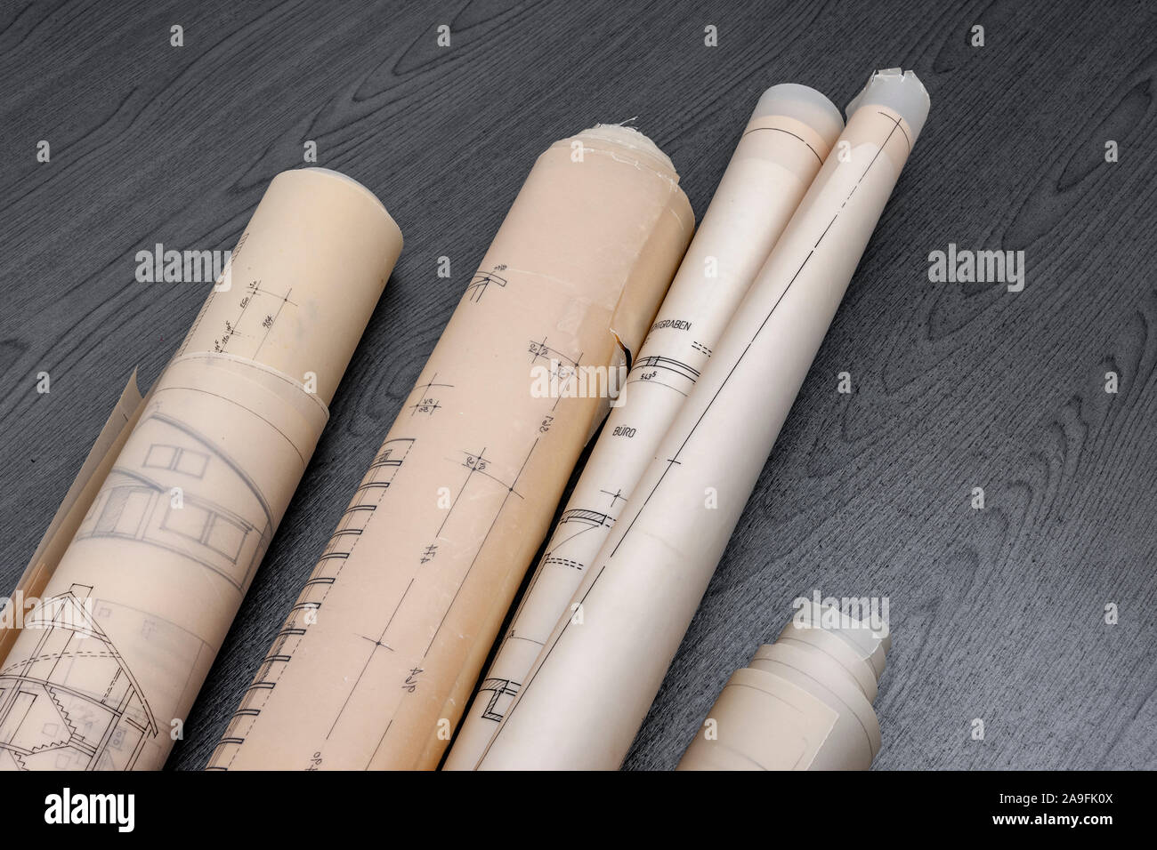 Vintage blueprints hi-res stock photography and images - Alamy