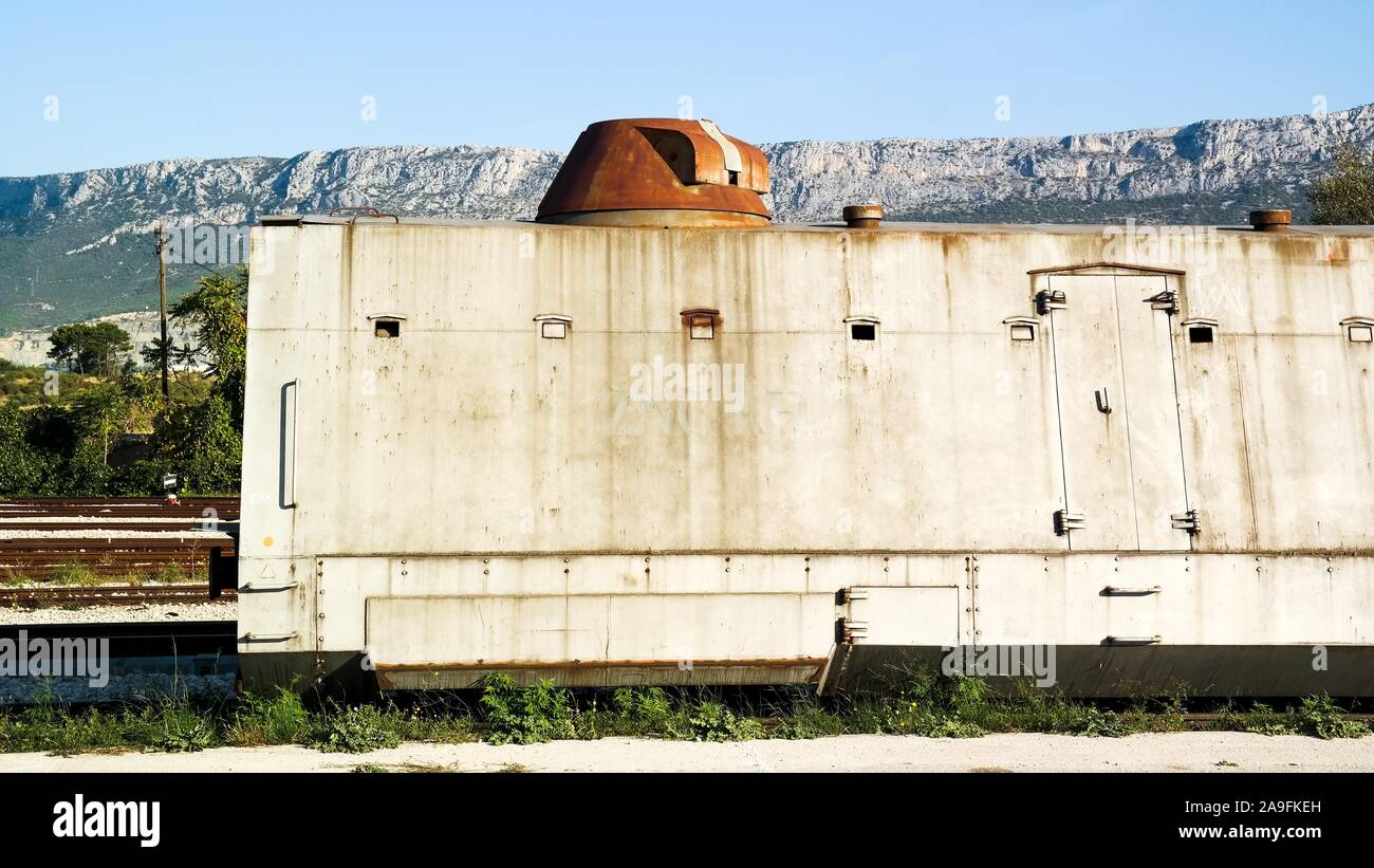 Armoured train in Split Stock Photo - Alamy