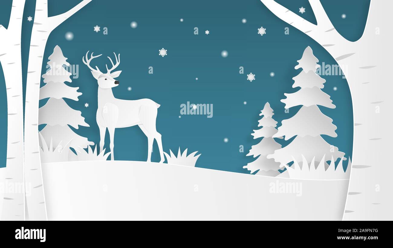 Snow in the woods background Stock Vector Images - Alamy
