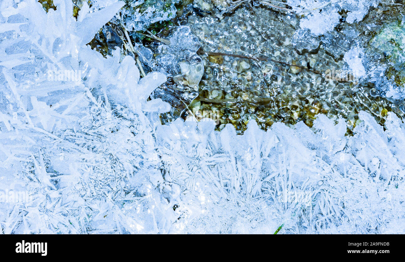 Frozen brook with ice structures hi-res stock photography and images ...