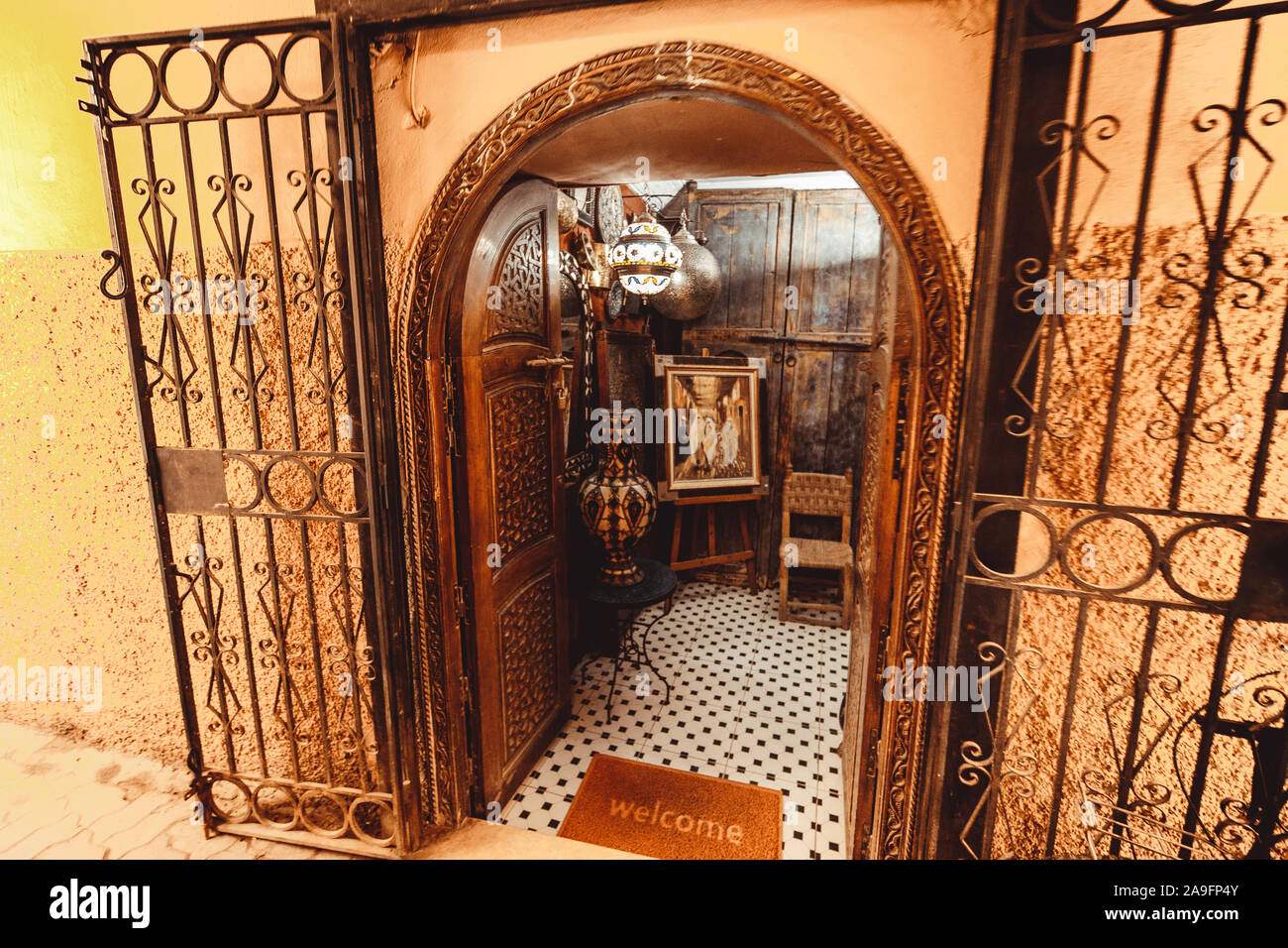 traditional carpet stall door Stock Photo - Alamy