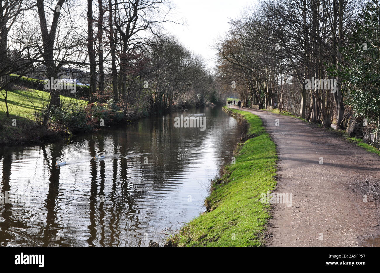 Leeds Liverpool canal at Saltaire Stock Photo - Alamy