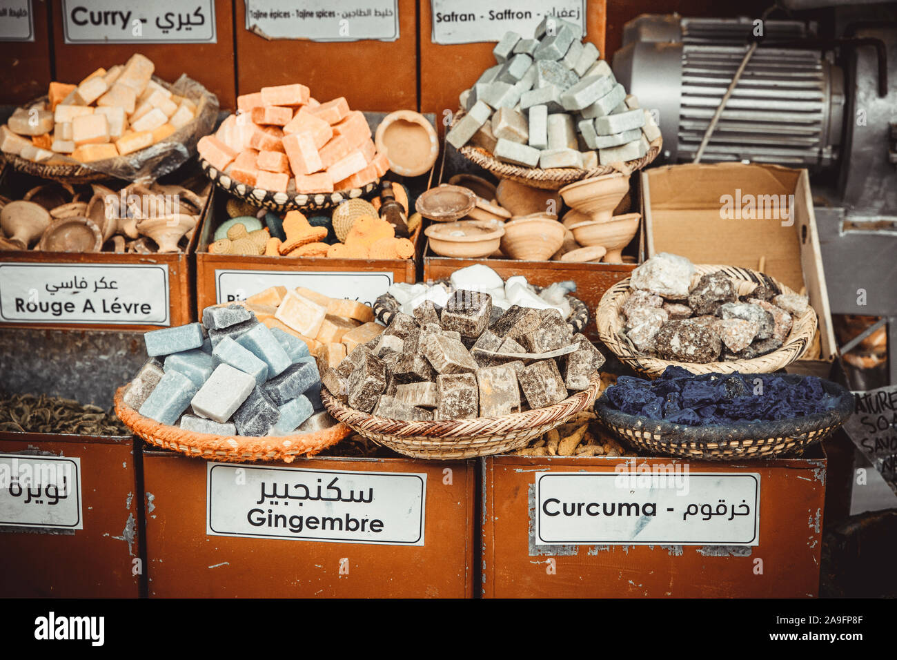 traditional stall selling spices Stock Photo - Alamy