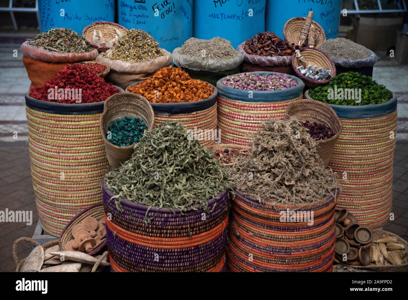 traditional stall selling spices Stock Photo - Alamy