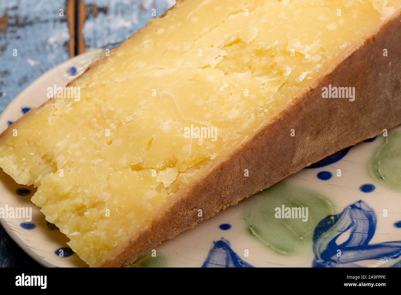 Cheese collection, aged yellow hard, Maniva cheese from Alpine valleys ...