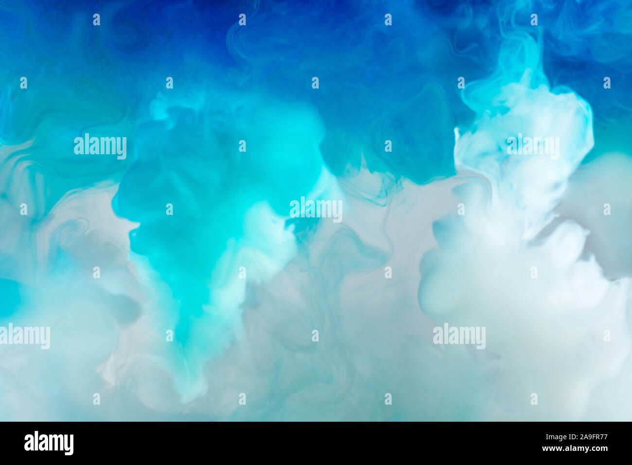 Background with white and blue fluid Stock Photo - Alamy
