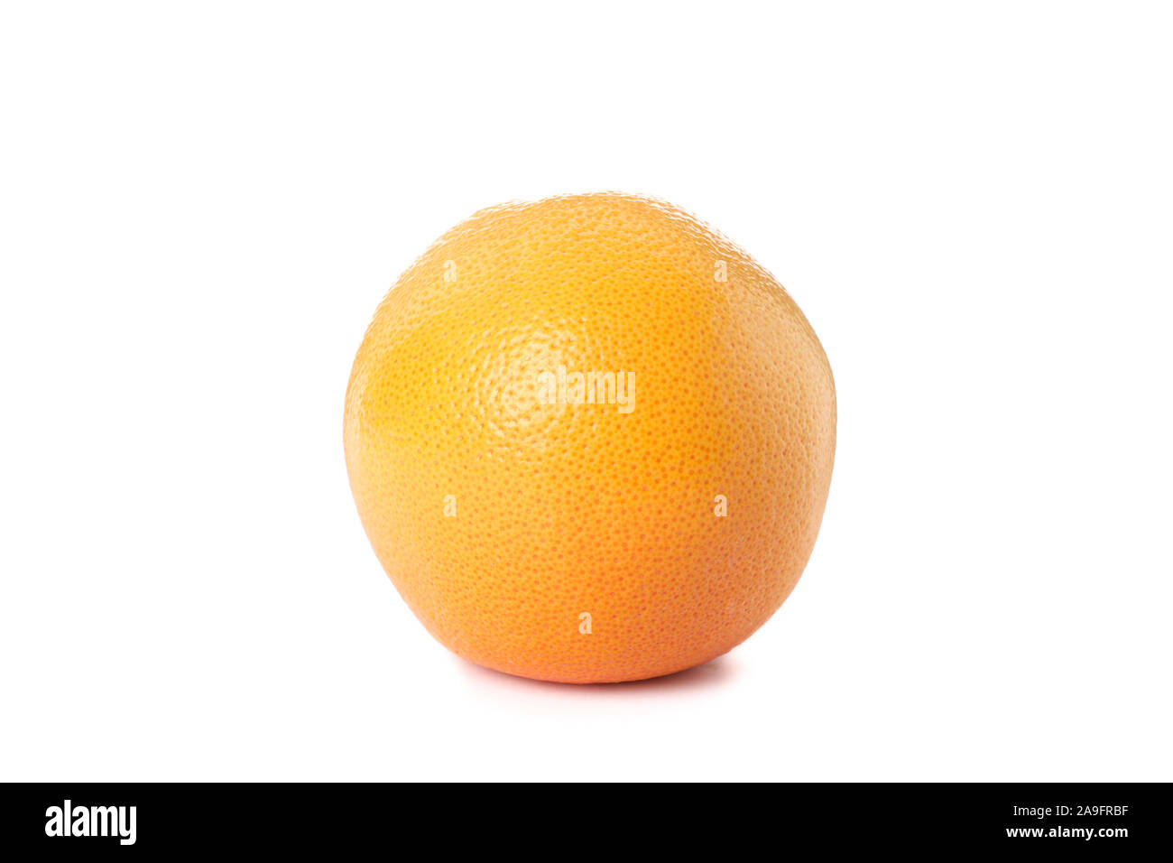 Single ripe orange isolated on white background Stock Photo - Alamy