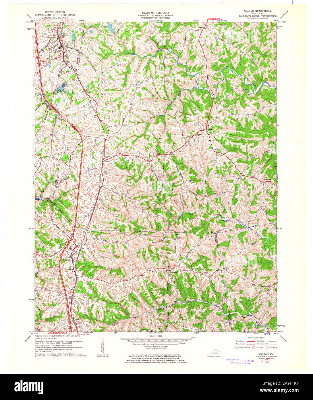 Map of walton Cut Out Stock Images & Pictures - Alamy
