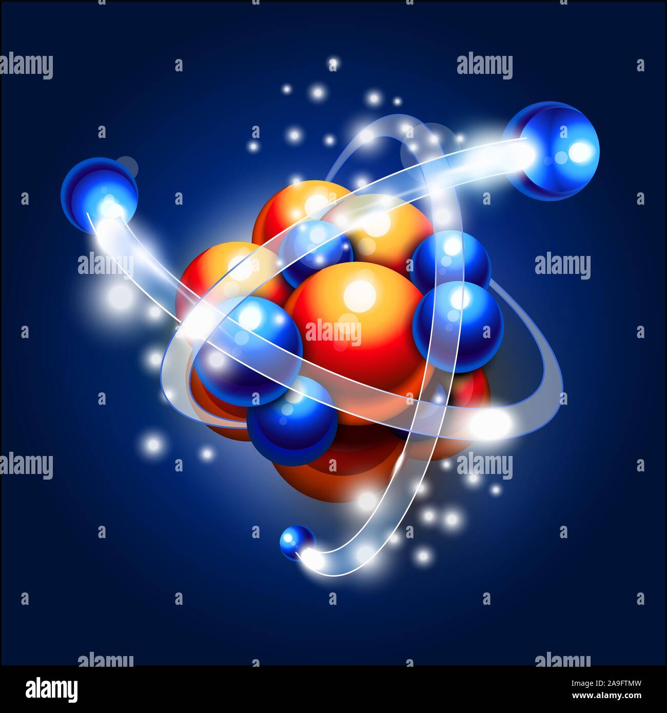 Molecule, atoms and particles in motion Stock Vector Image & Art - Alamy