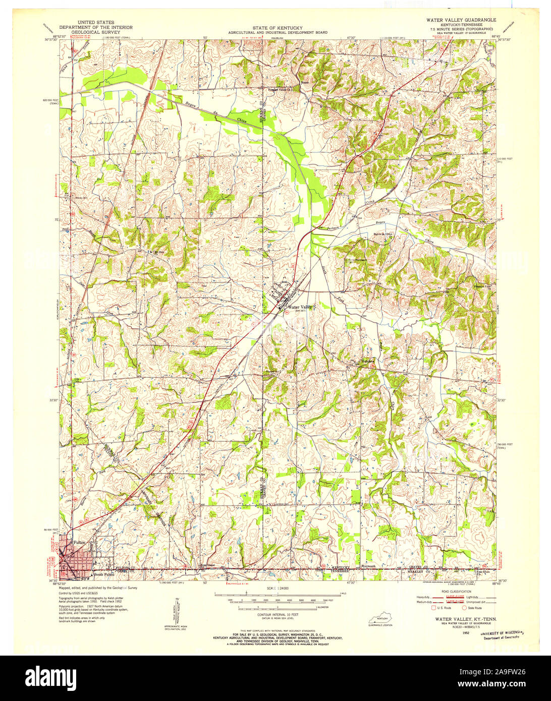 Water valley map Cut Out Stock Images & Pictures - Alamy