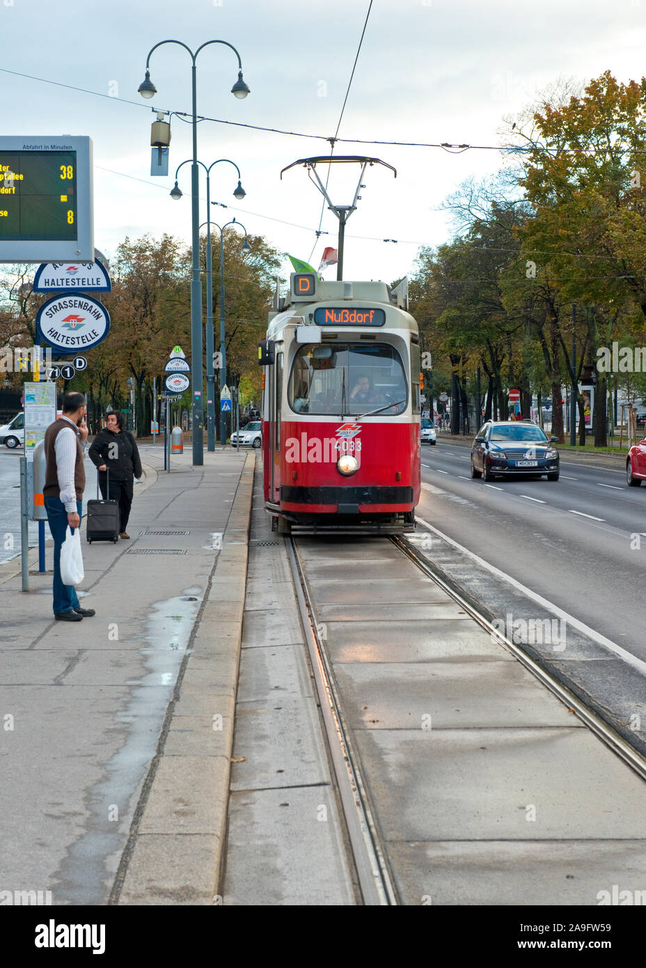 Public transport tram in central Vienna Stock Photo - Alamy