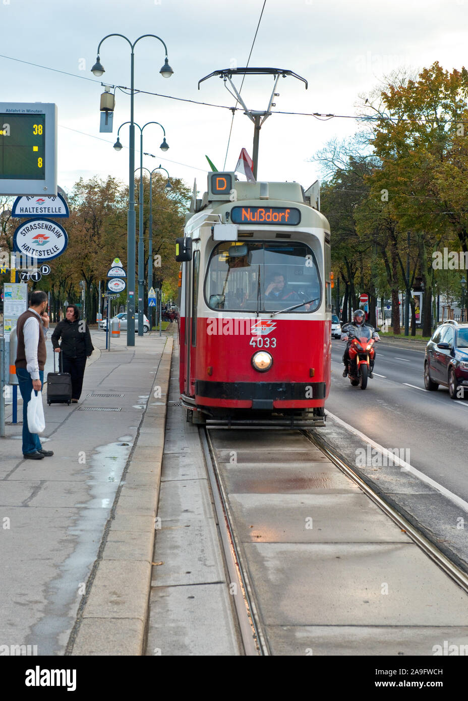 Public transport tram in central Vienna Stock Photo - Alamy