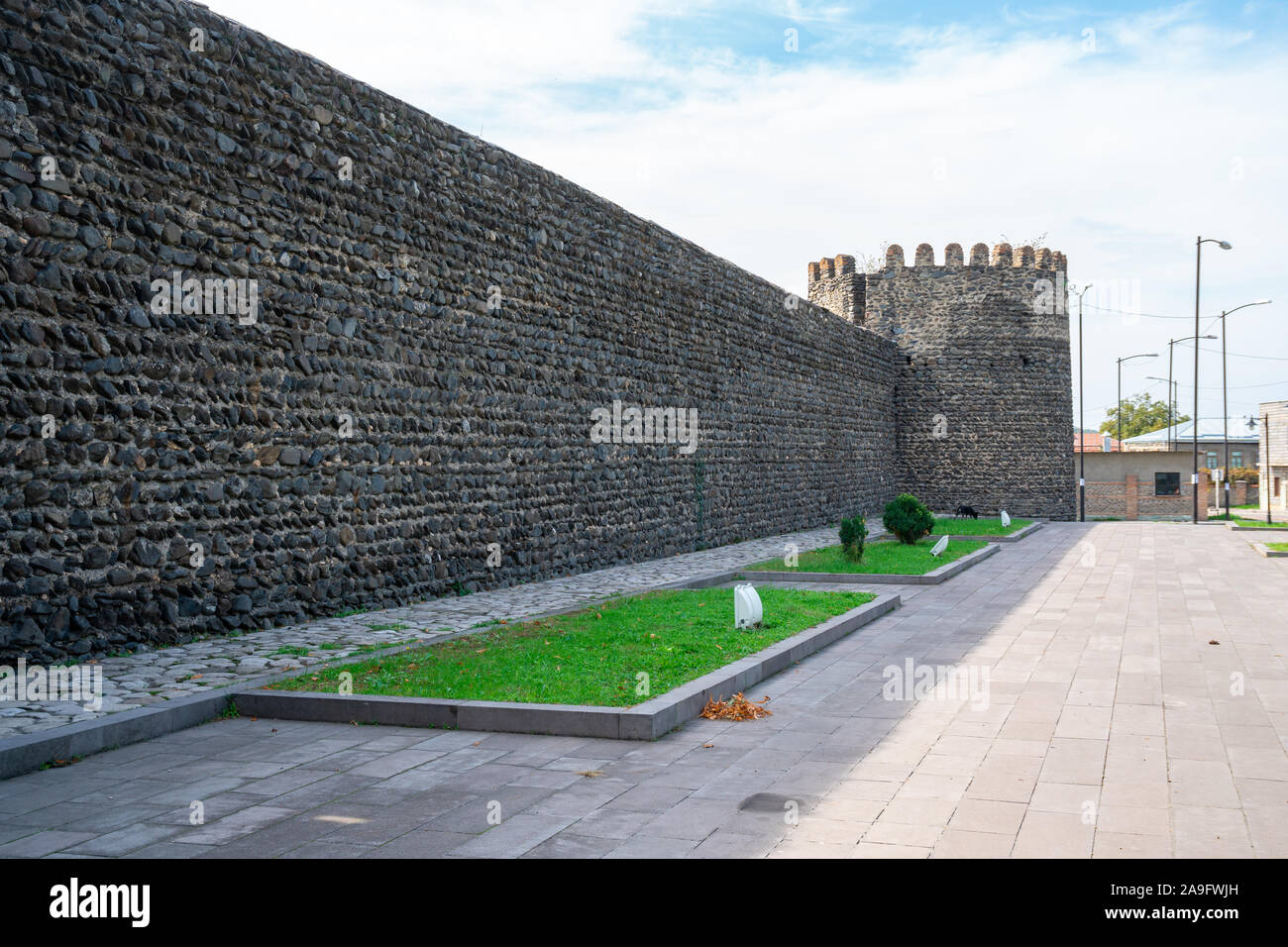 Old medieval Georgian fortress citadel in Kvareli, Kakheti - region of ...
