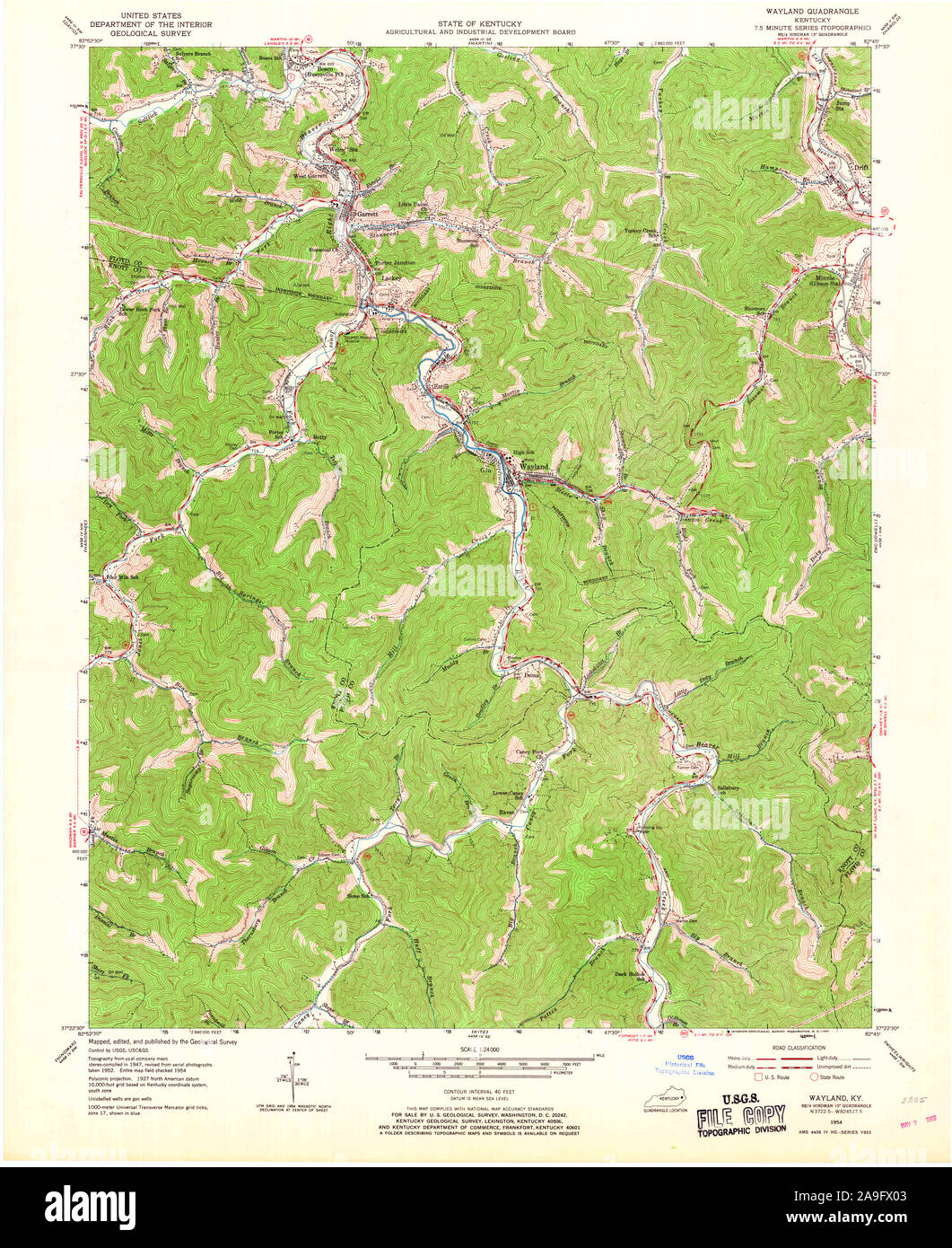 Map of wayland hi-res stock photography and images - Alamy