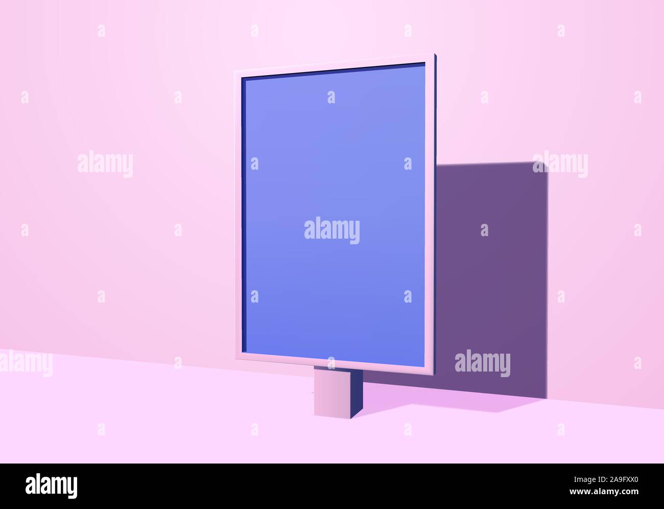 Abstract pink background with signage stand Stock Vector Image & Art ...