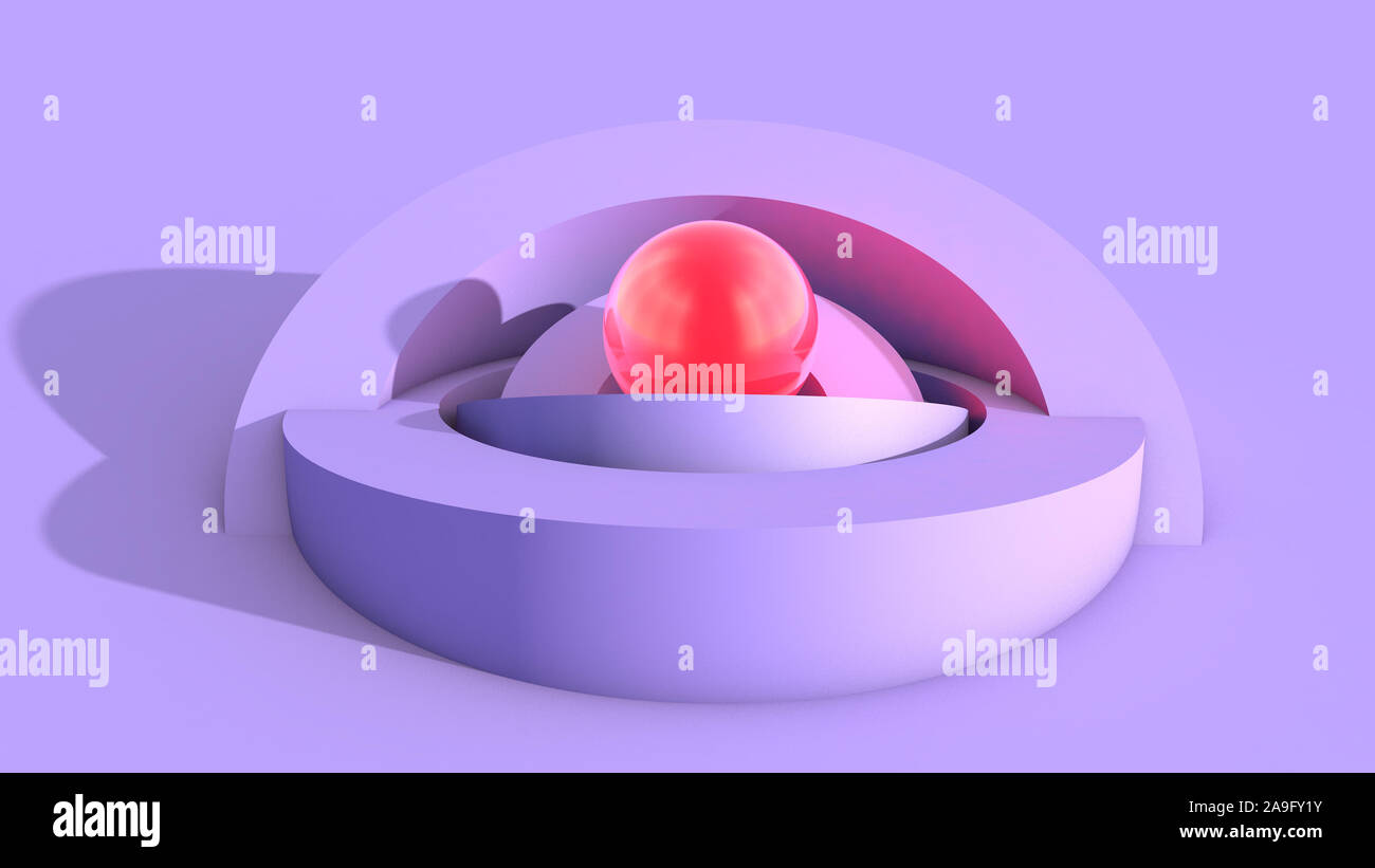 Abstract architecture background with soft ulraviolet arc shapes and ...