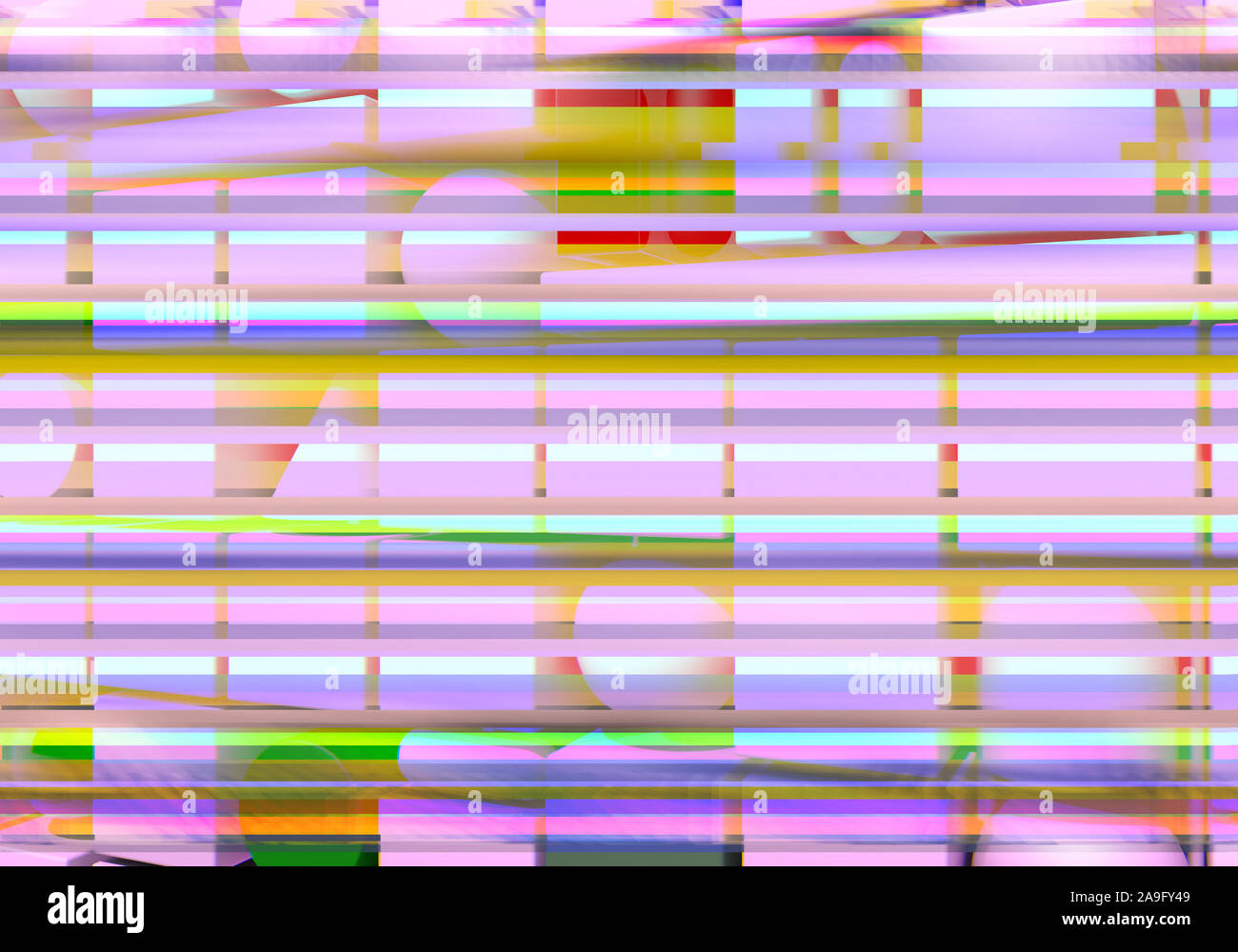 Abstract background with 3d figures and glitch effect Stock Photo - Alamy