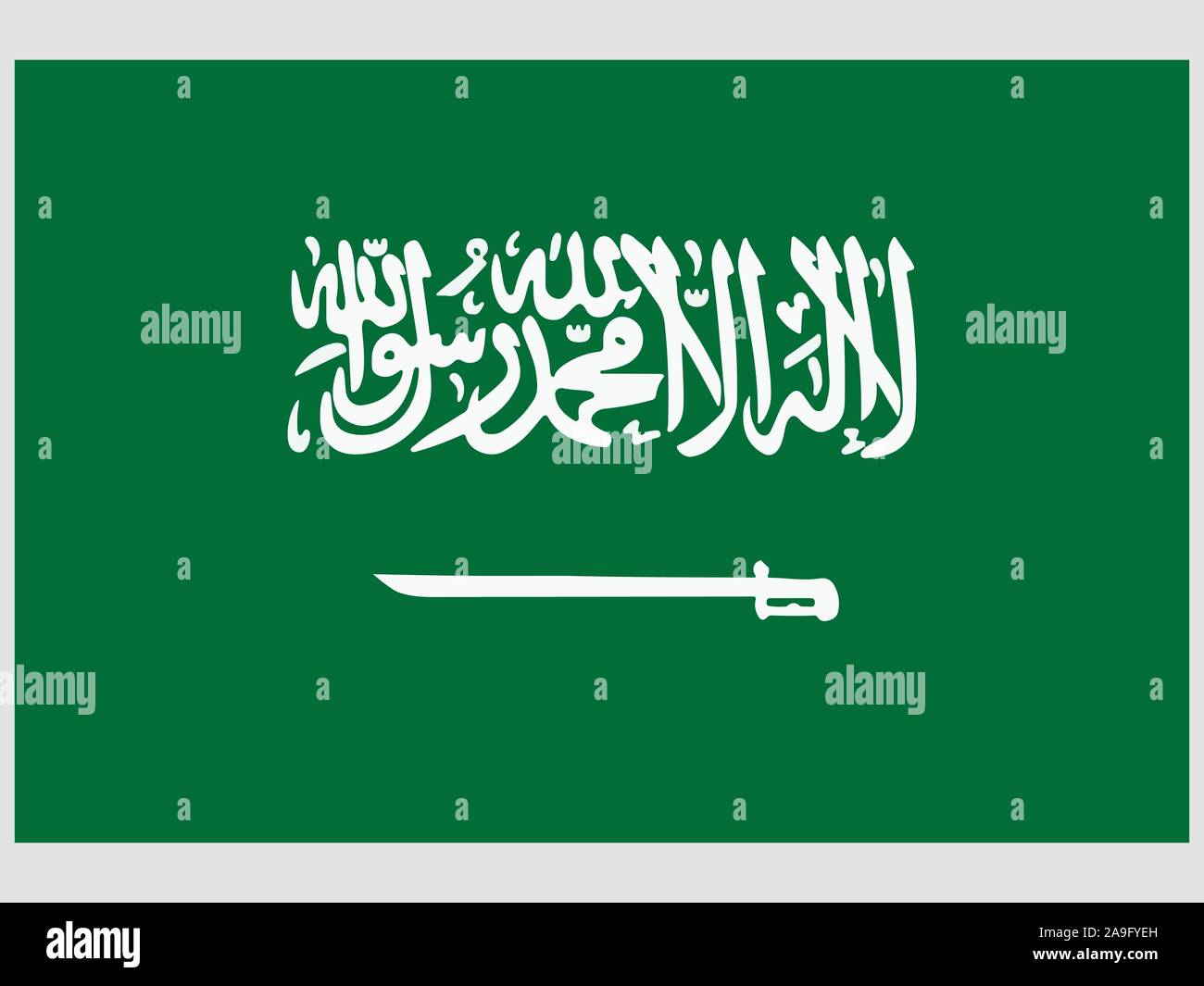 Beautiful national flag of Kingdom of Saudi Arabia. original colors and ...