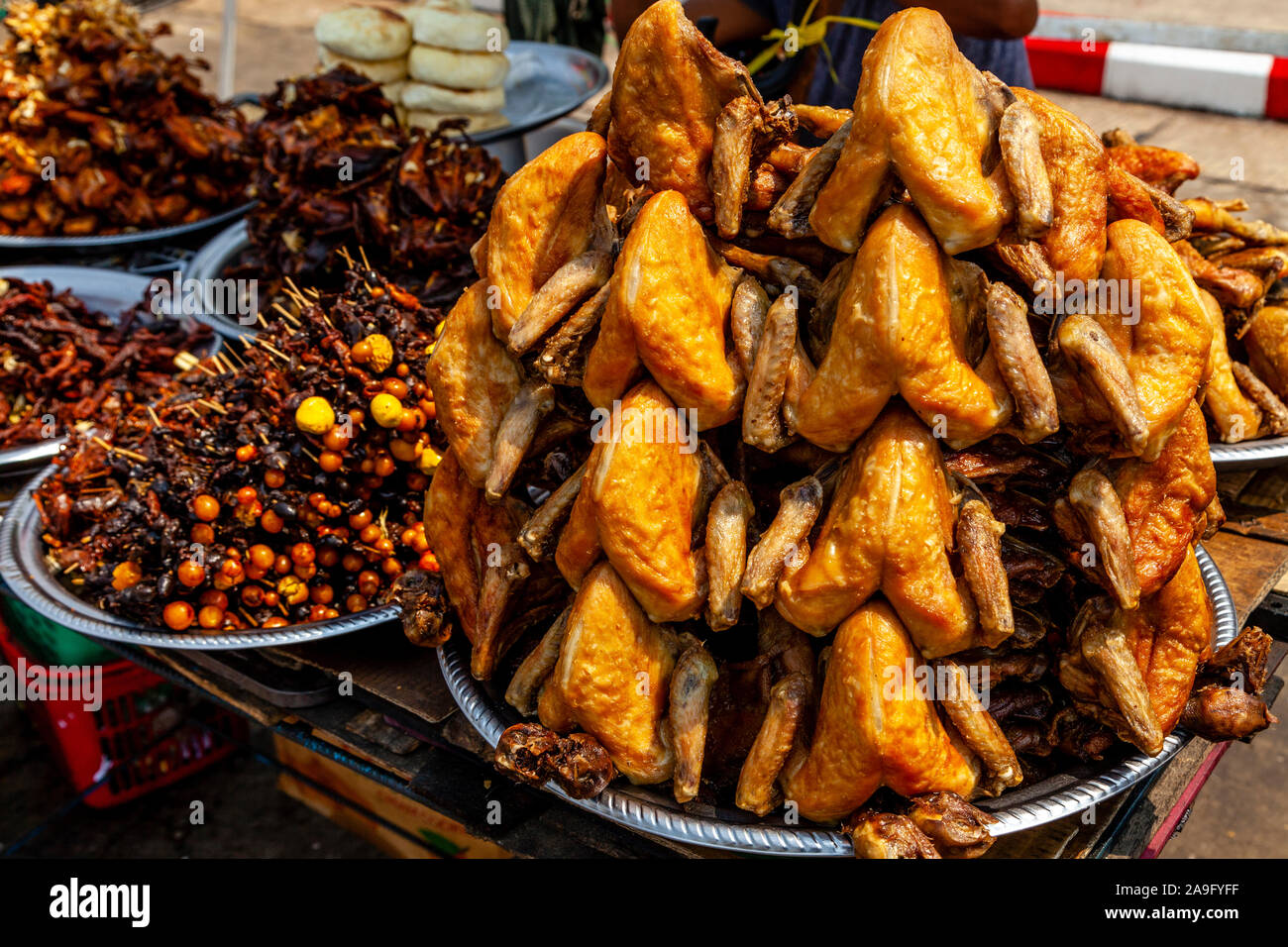 Street Food Display, Mandalay, Myanmar Stock Photo - Alamy