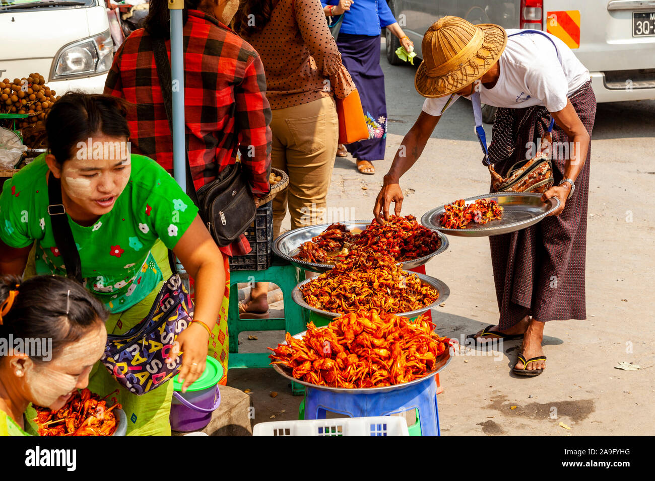 Street Food Display, Mandalay, Myanmar Stock Photo - Alamy