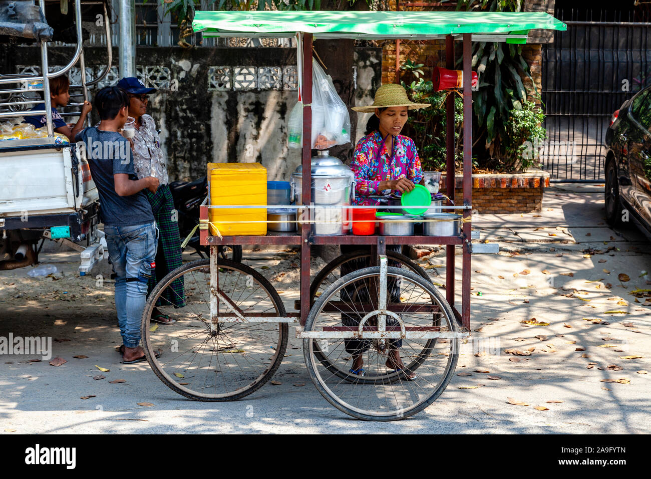 Street Food Display, Mandalay, Myanmar Stock Photo - Alamy