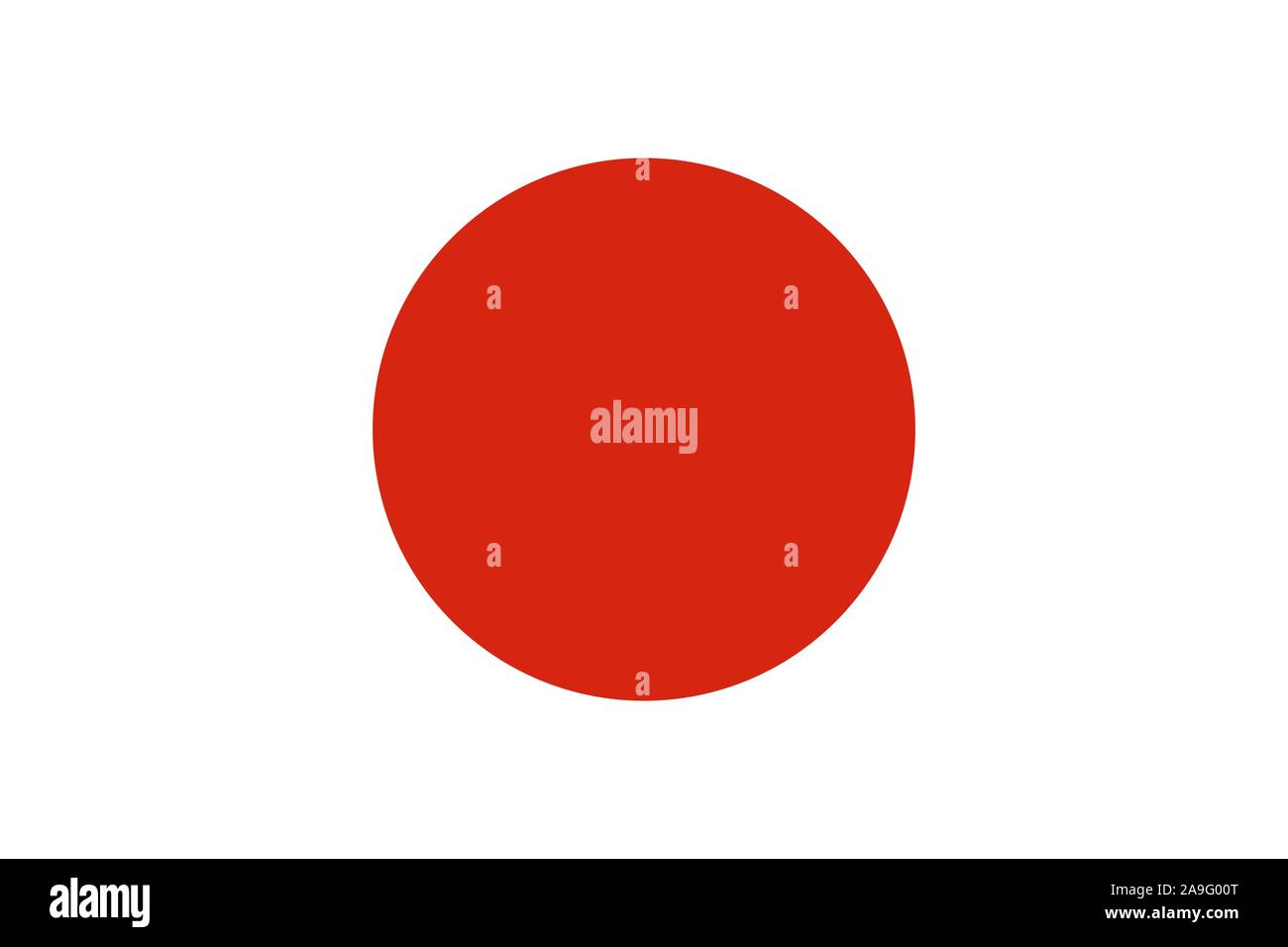 National flag of Japan . original colors and proportion. Simply vector ...