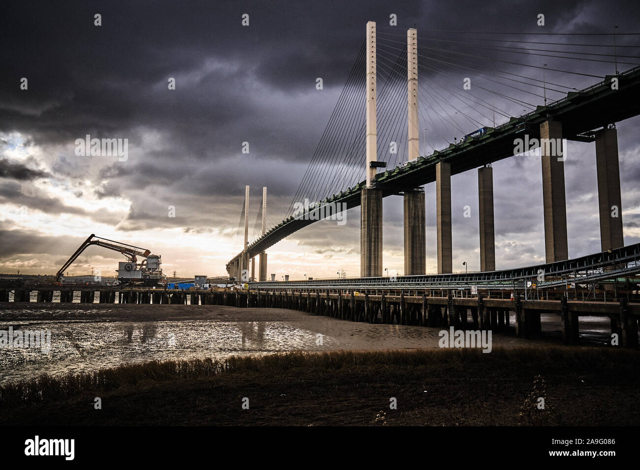 Queen Elizabeth II Bridge over the River Thames England UK Stock Photo ...