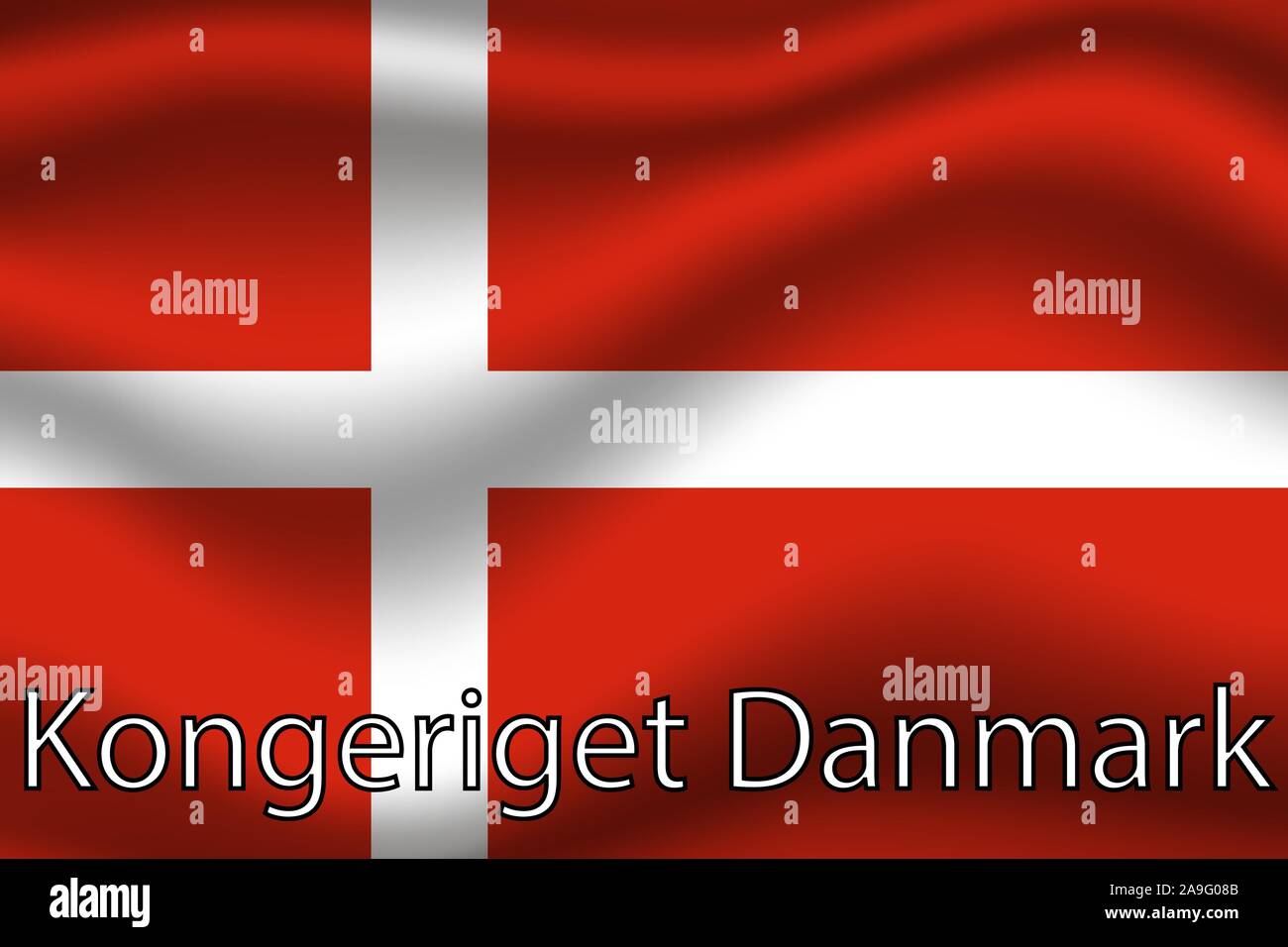 National flag of Kingdom of Denmark . original colors and proportion ...