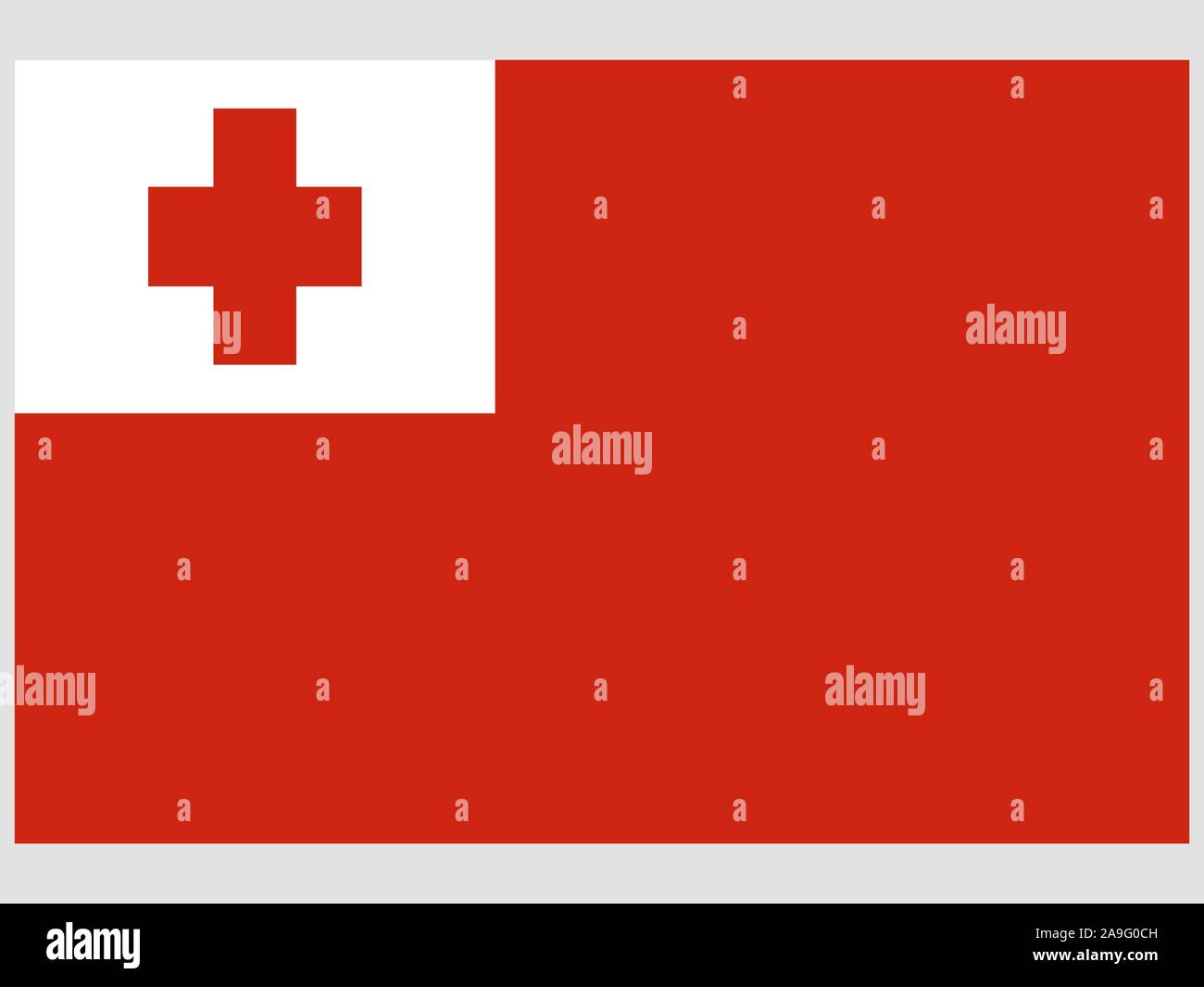 Beautiful national flag of Kingdom of Tonga, original colors and ...