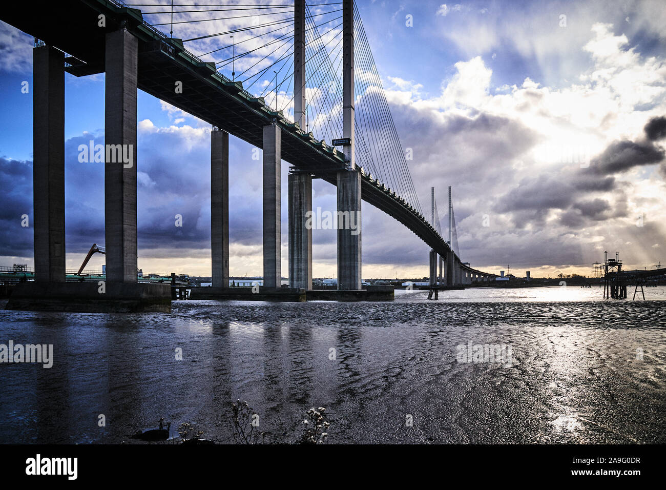 Queen Elizabeth II Bridge over the River Thames England UK Stock Photo ...