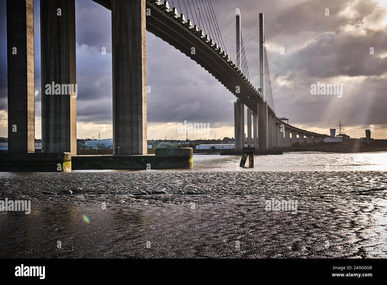 Queen Elizabeth II Bridge over the River Thames England UK Stock Photo ...