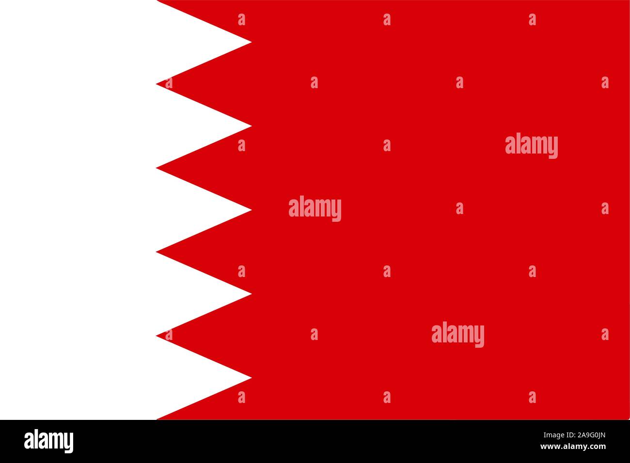 National flag of Kingdom of Bahrain. original colors and proportion ...
