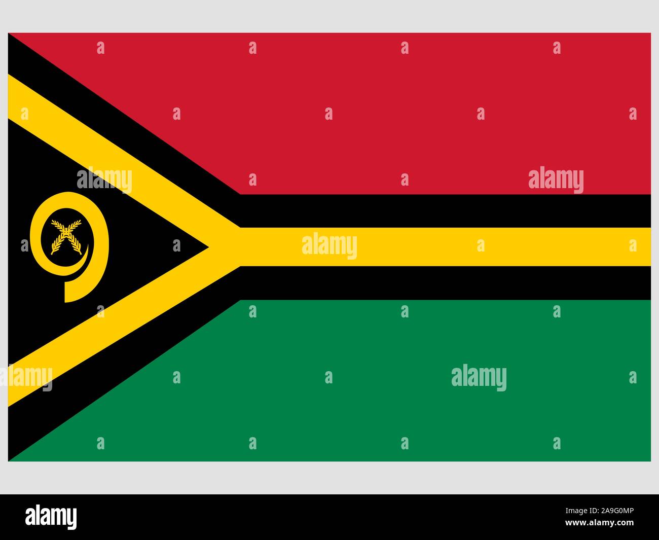 Beautiful national flag of Republic of Vanuatu, original colors and ...
