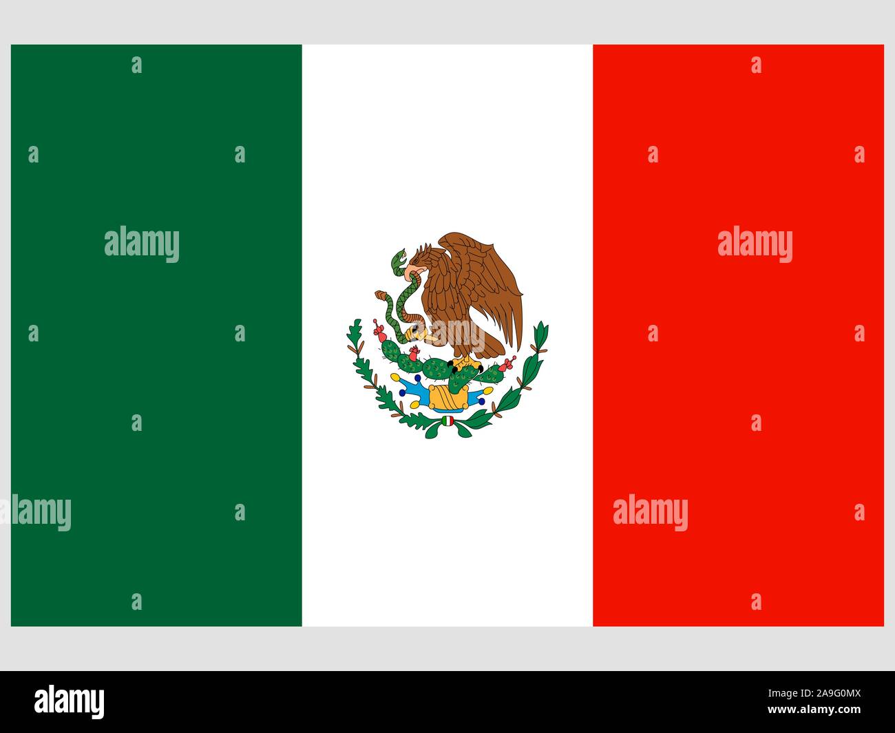 National flag of United Mexican States. original colors and proportion ...